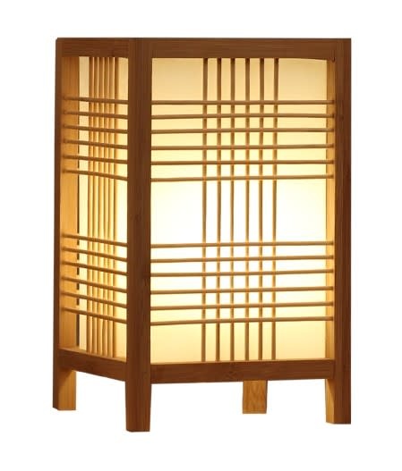 Japanese Table Lamp Natural - Hokkaido W15xD15xH25cm - Orientique ...