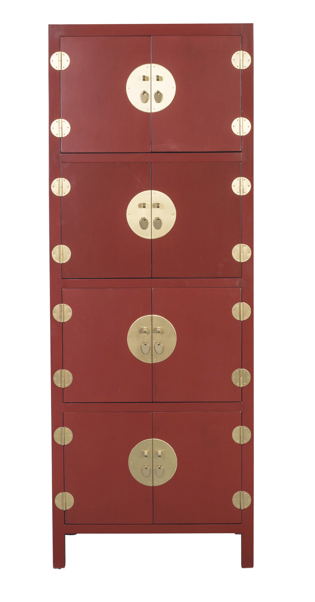 Chinese Kast Ruby Rood B67xD45xH180cm - Orientique Collectie - Totale ...