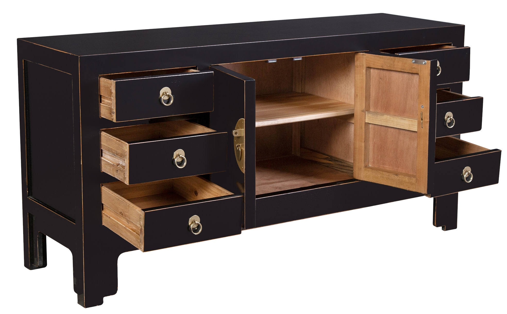 Chinese TV Kast Onyx Zwart - Orientique Collectie B121xD37xH61cm - Shop ...
