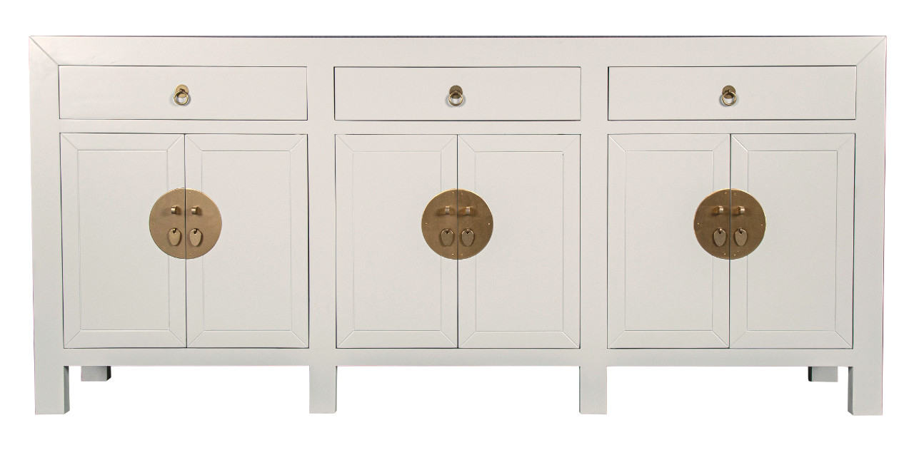 Buffet Chinois Moonshine Grège - Orientique Collection L190xP40xH85cm ...