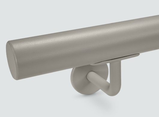 Runder Handlauf grau pulverbeschichtet bei Handlaufexperte.de