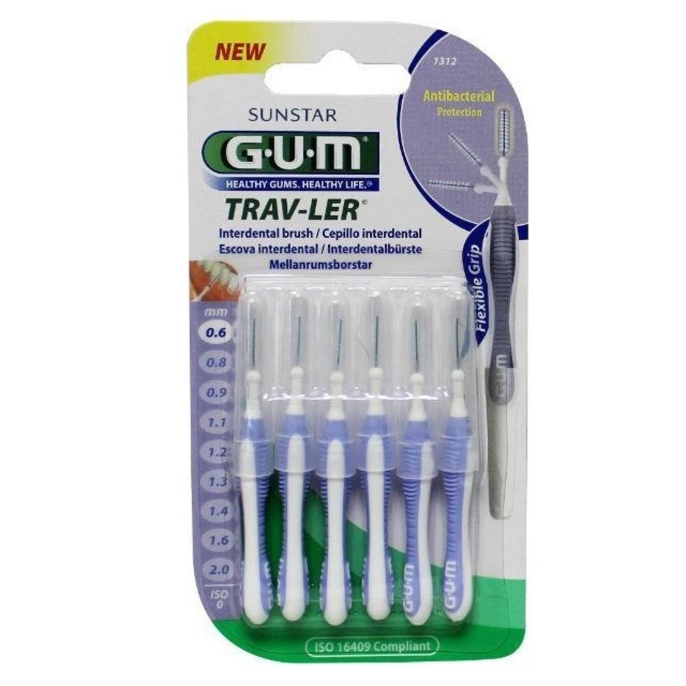 GUM Ragers Trav-ler 0.6mm Lila | 6 stuks