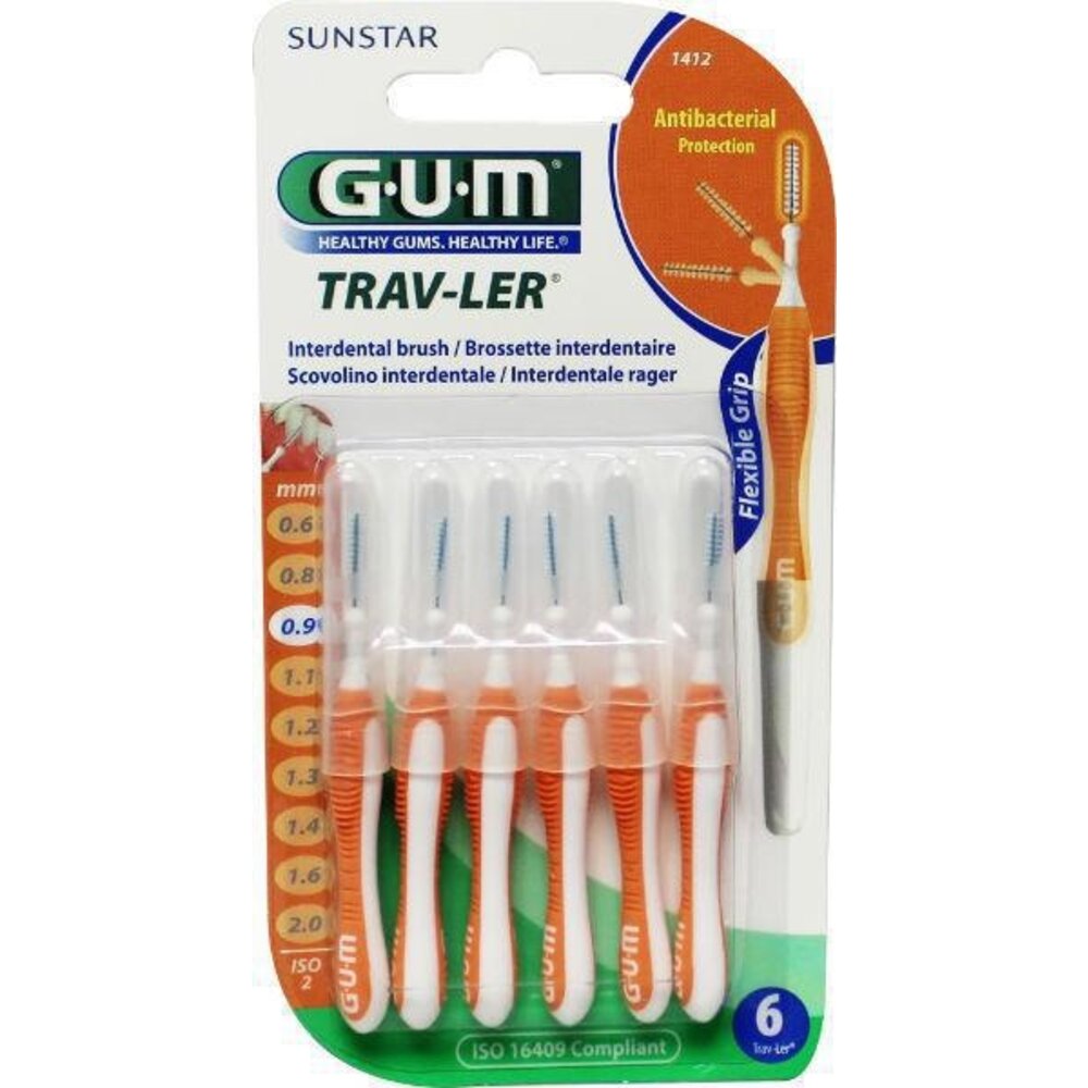 GUM Trav-ler Ragers 0.9mm Oranje | 6 stuks