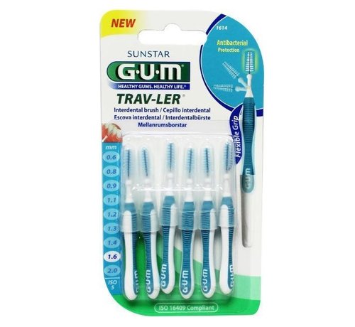 Gum Travler Ragers 1.6mm Blauw - 6 stuks NU ** 3,95 - Kiesrijk