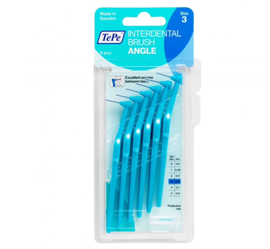 Tepe Angle Interdentale Ragers blauw | 6 stuks - Kiesrijk