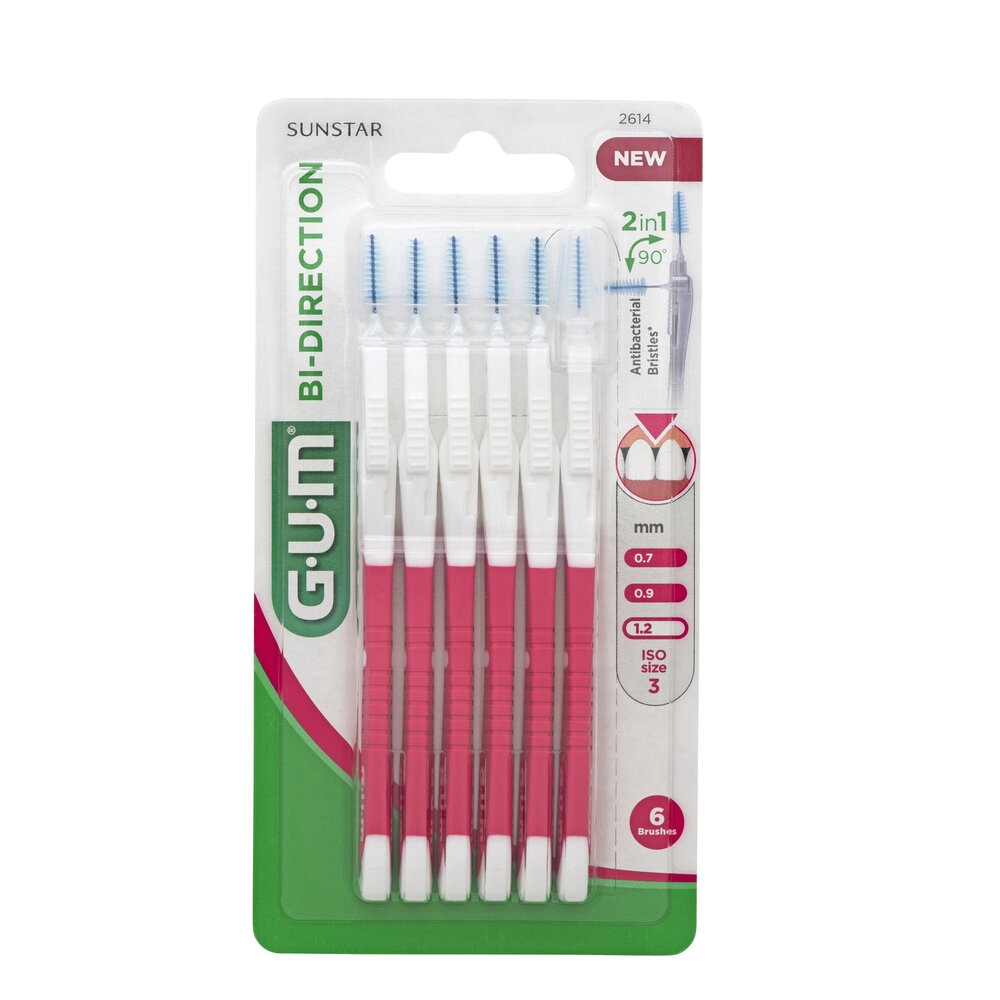 GUM Bi-Direction Ragers 1.2 mm Roze | 6 stuks