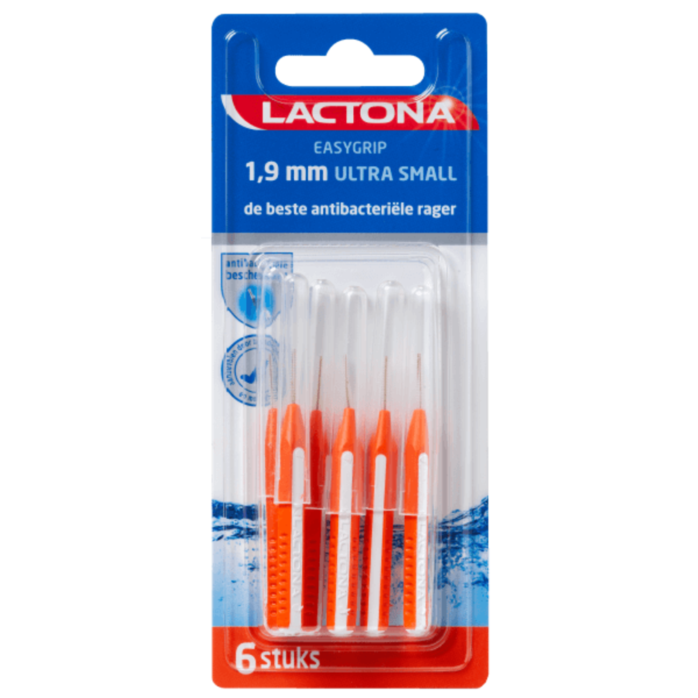 Lactona Ragers EasyGrip Recht Ultra Small 1.9mm Oranje - 6 stuks