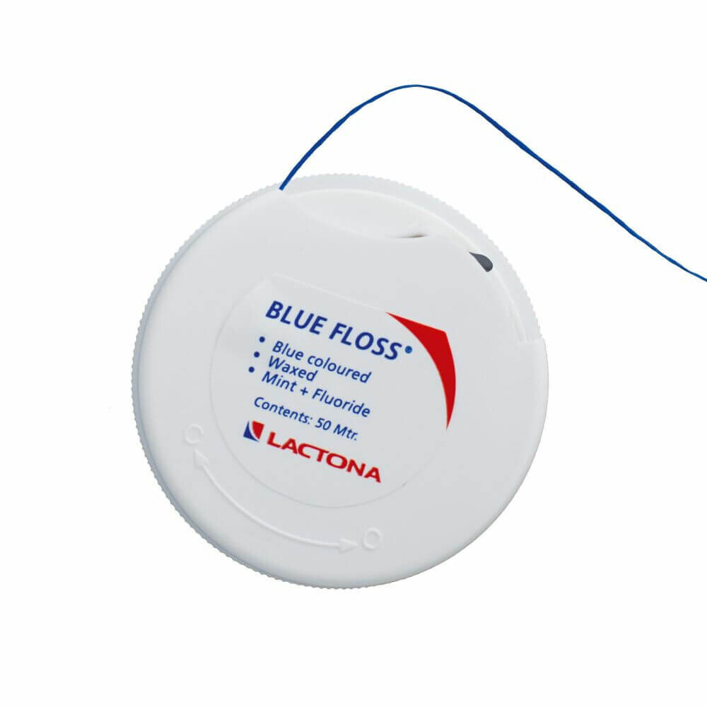 Lactona Floss Blue Waxed - 50 mtr
