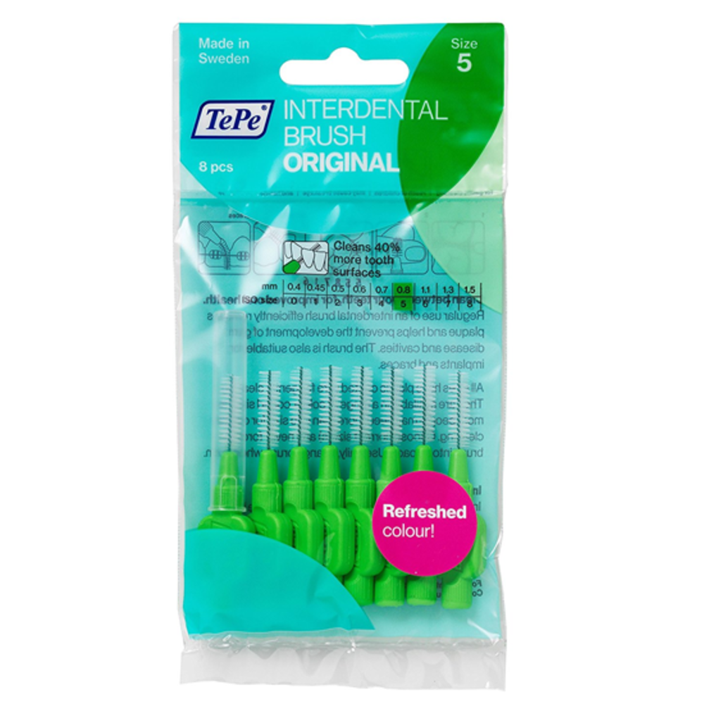TePe Interdentale Ragers Origineel 0,8 mm Groen | 8 stuks