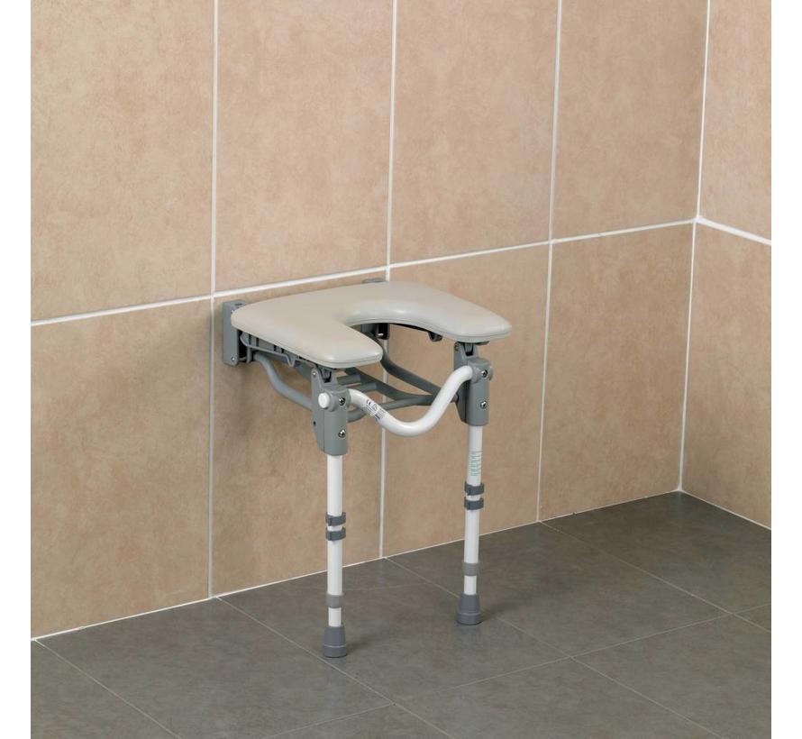 Douchezit Tooting gepolsterde zitting en uitsparing, muurbevestiging en ...