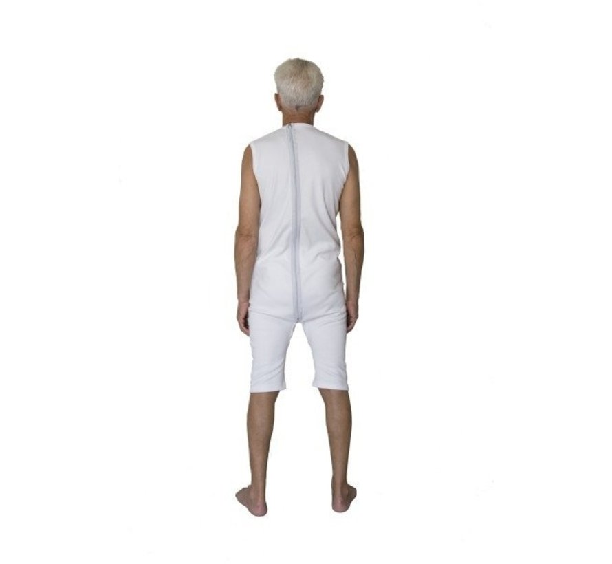 Witte body met rits op de rug en tussen de benen - ThuiszorgWebshop.nl