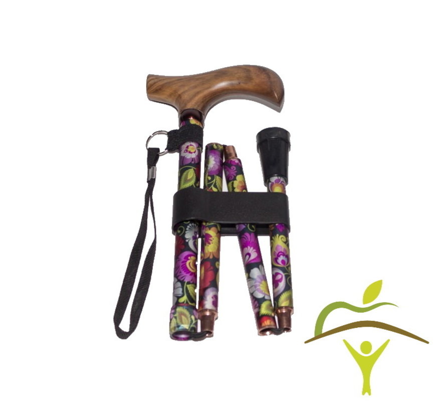 Pluviose wandelstok Fantasie opvouwbaar met houten handvat ...