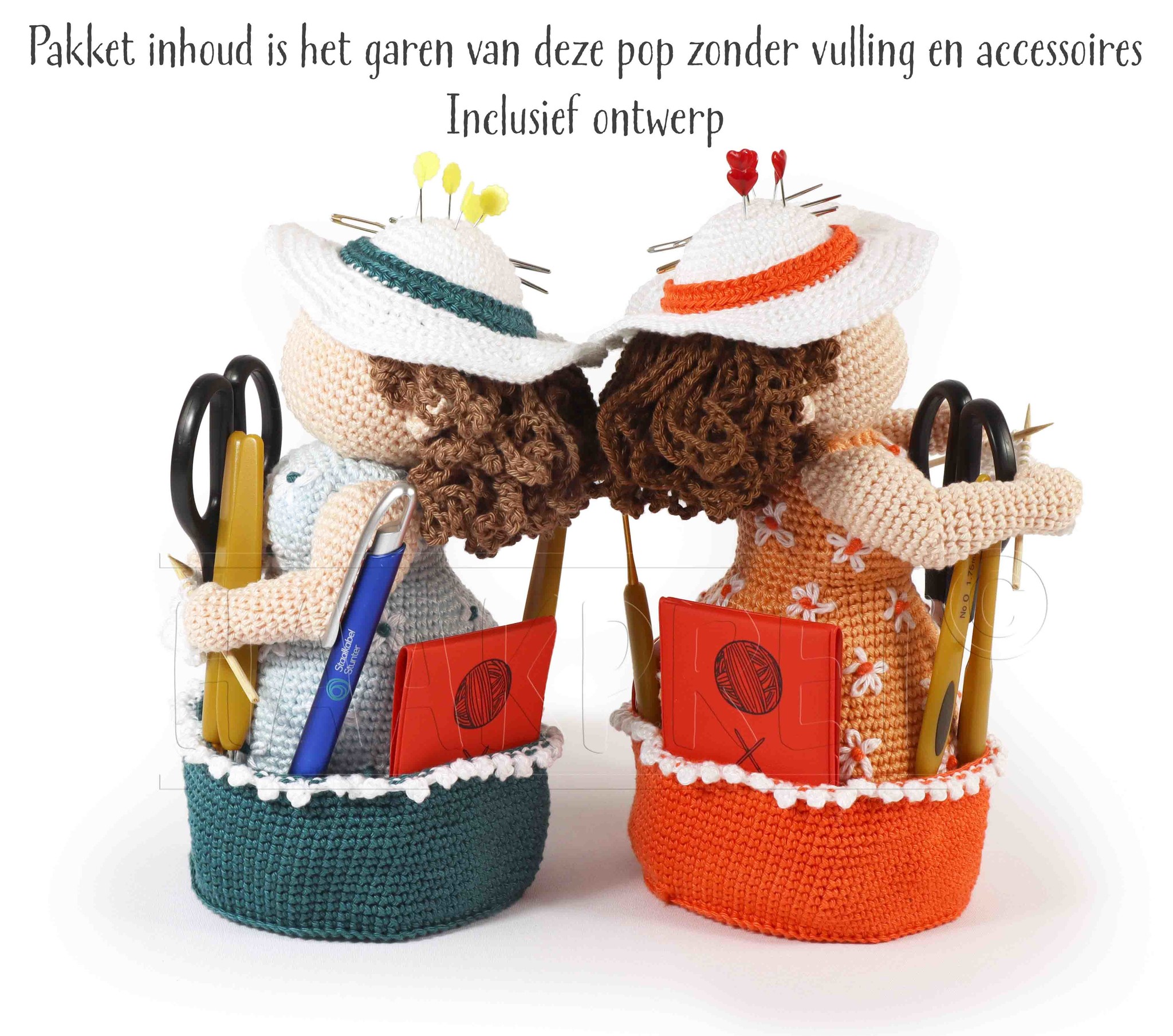 Garenpakket Crea Bea zomer petrol/blauw inclusief ontwerp - Haakpret