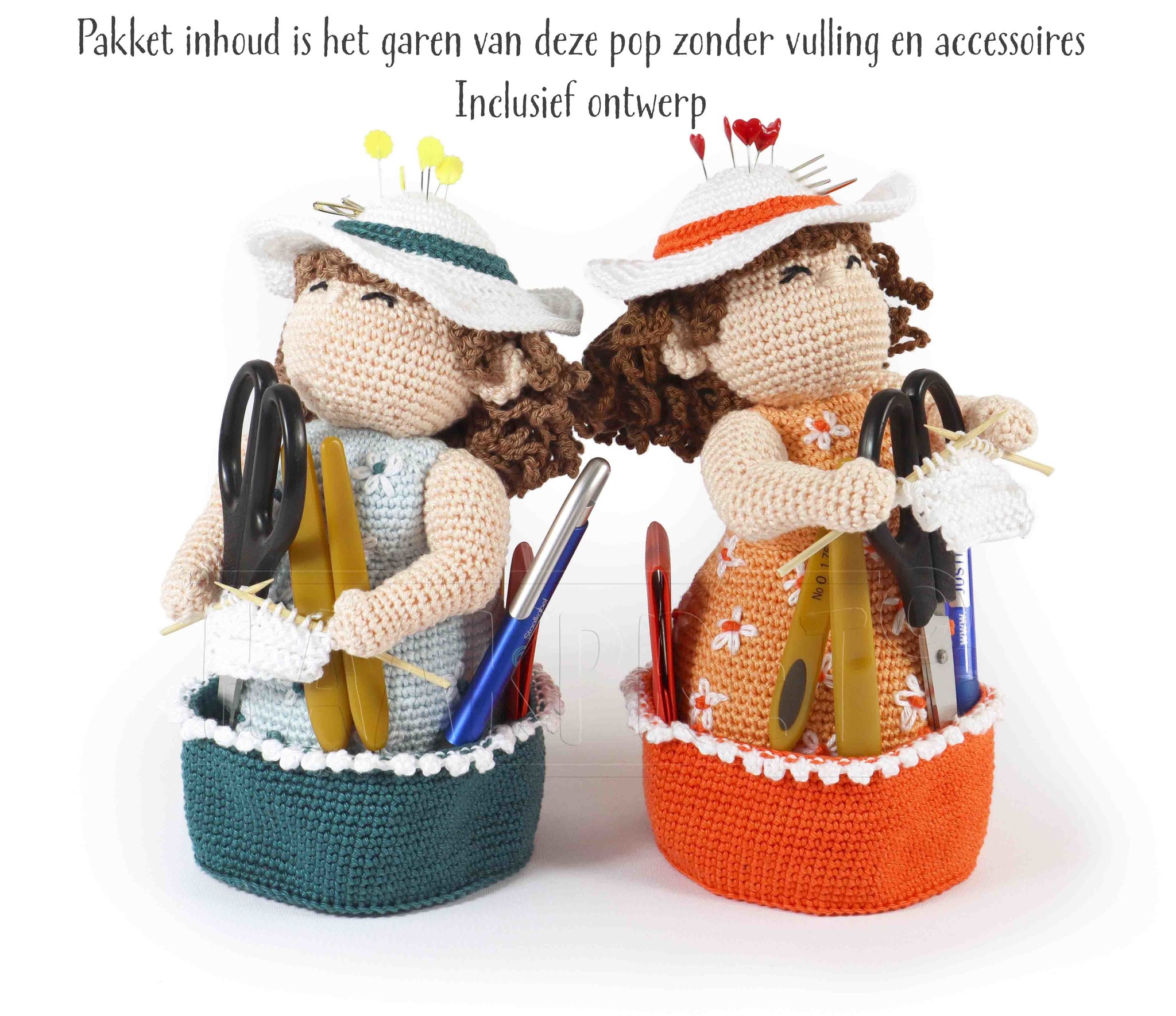 Garenpakket Crea Bea zomer oranje inclusief ontwerp - Haakpret