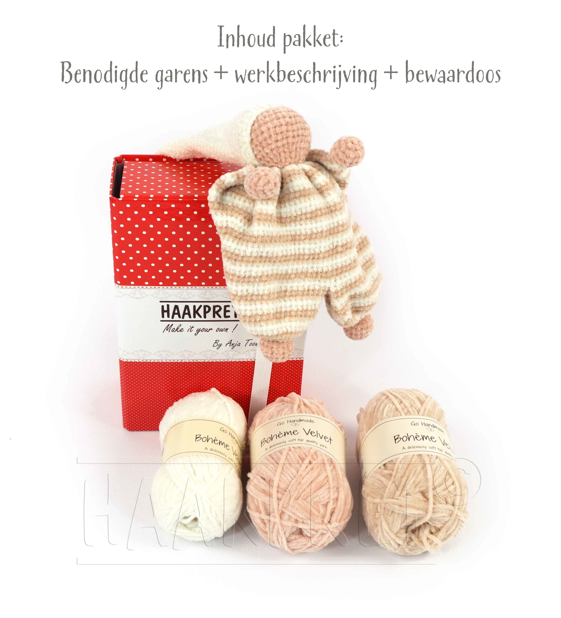 Garenpakket Sabbeltje ecru inclusief ontwerp - Haakpret