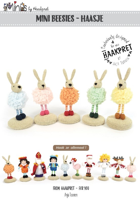 Mini beesies Haasje - A5 (Néerlandais) - Anja Toonen - Haakpret