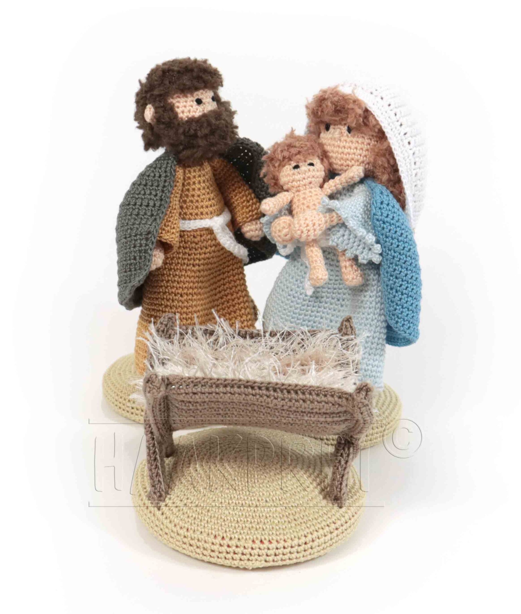 Mini mensjes Maria Jozef Jezus en de kribbe - A5 werkbeschrijving - A ...