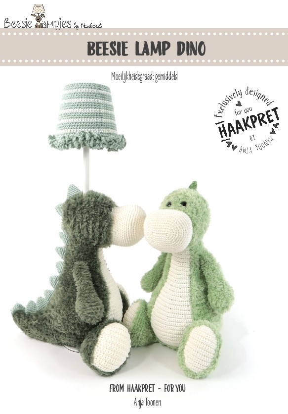 Beesie lamp Dino - A5 werkbeschrijving - Anja Toonen - Haakpret