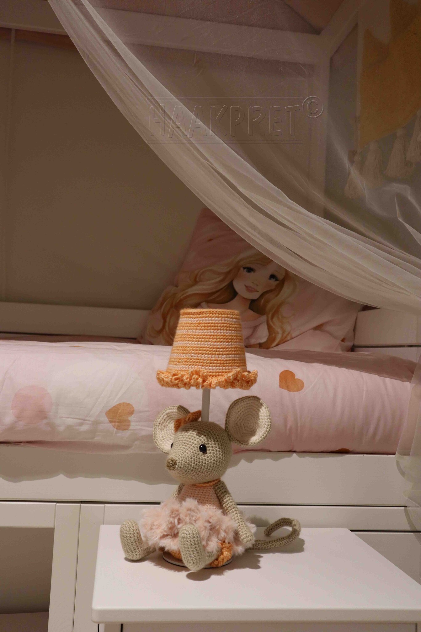 Beesie lamp Muis - A5 werkbeschrijving - Anja Toonen - Haakpret