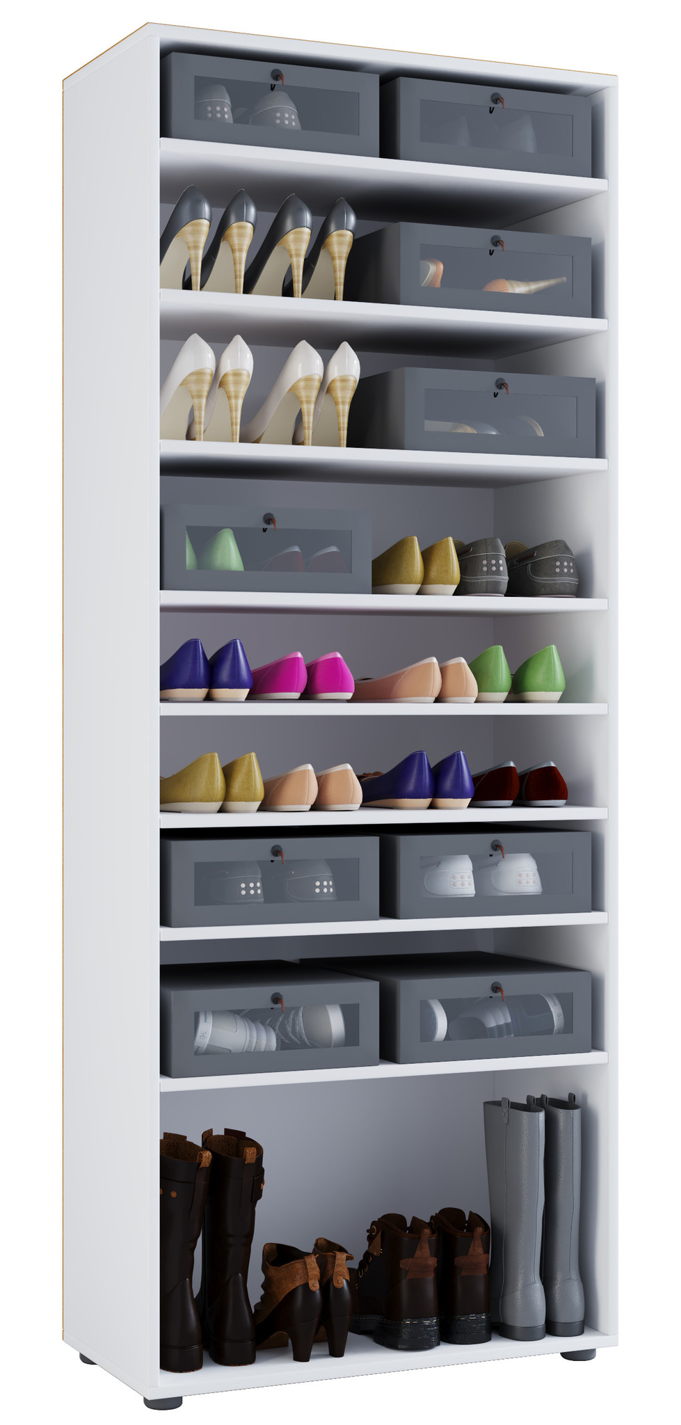 Vandol I schoenenkast 9 vakken Wit.