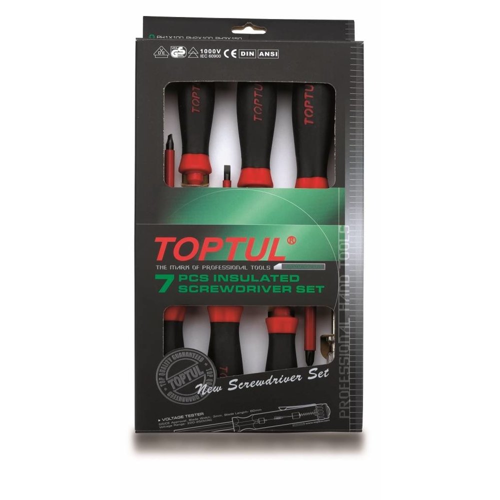 TopTul 7-piece screwdriver set VDE - ToolMania