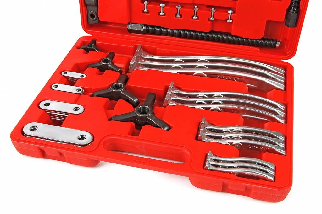 72 Piece 2 and 3 Arm Pully Puller Set 75/100/150/200 mm - ToolMania