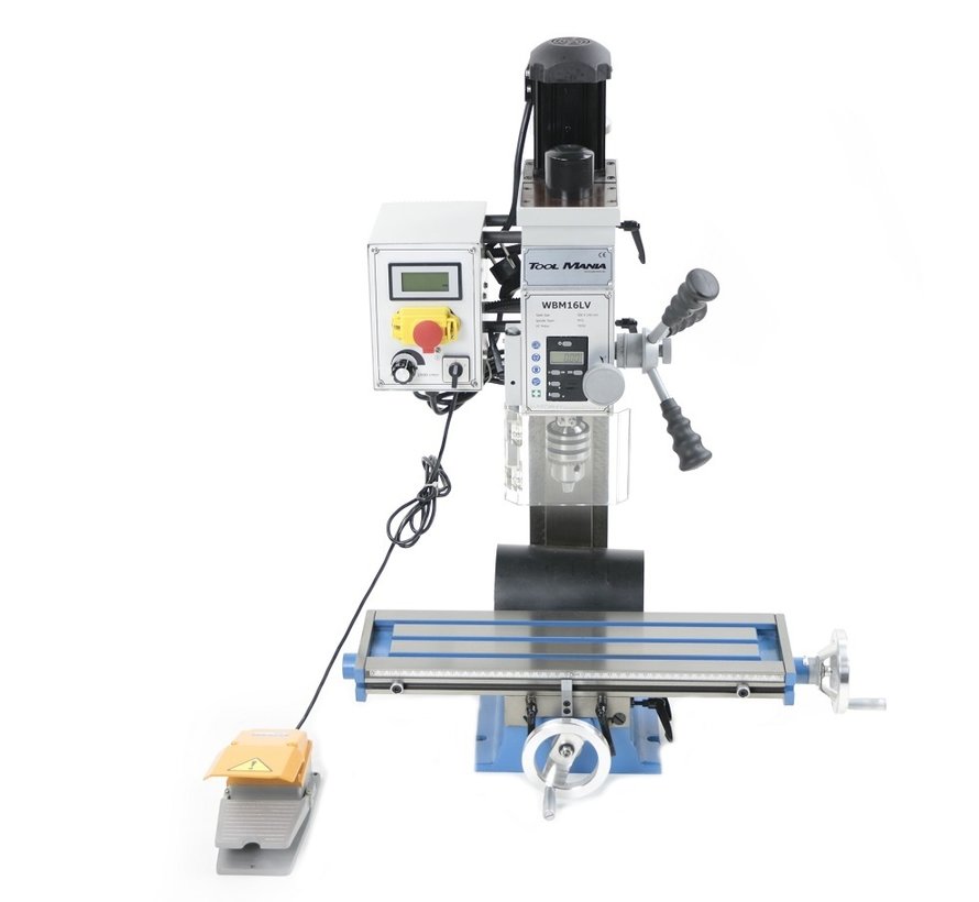 TM BF 16 Freesmachine Grote Tafel V2 met Voetaansturing - ToolMania