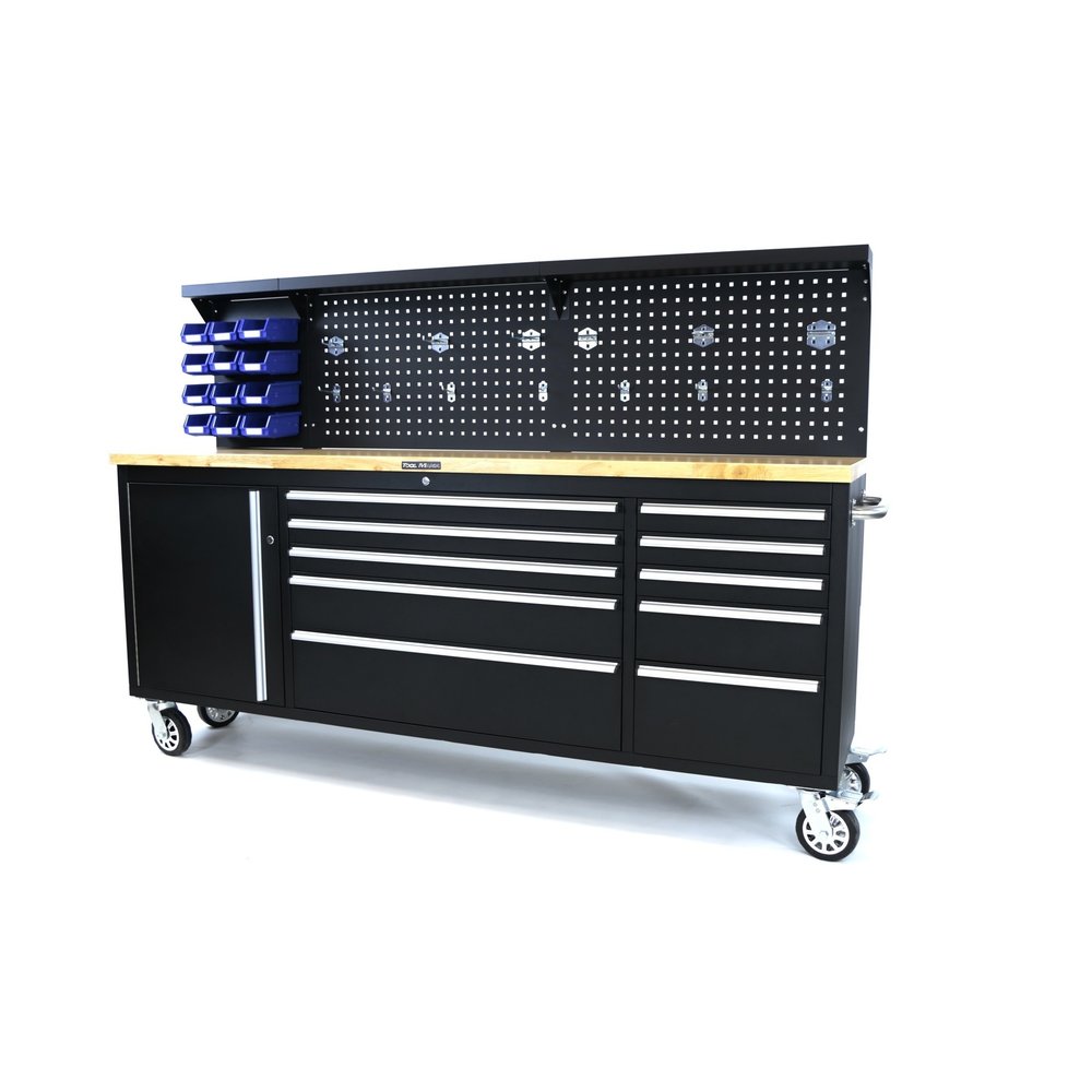 215 Cm. Tool trolley / Workbench with Worktop - ToolMania