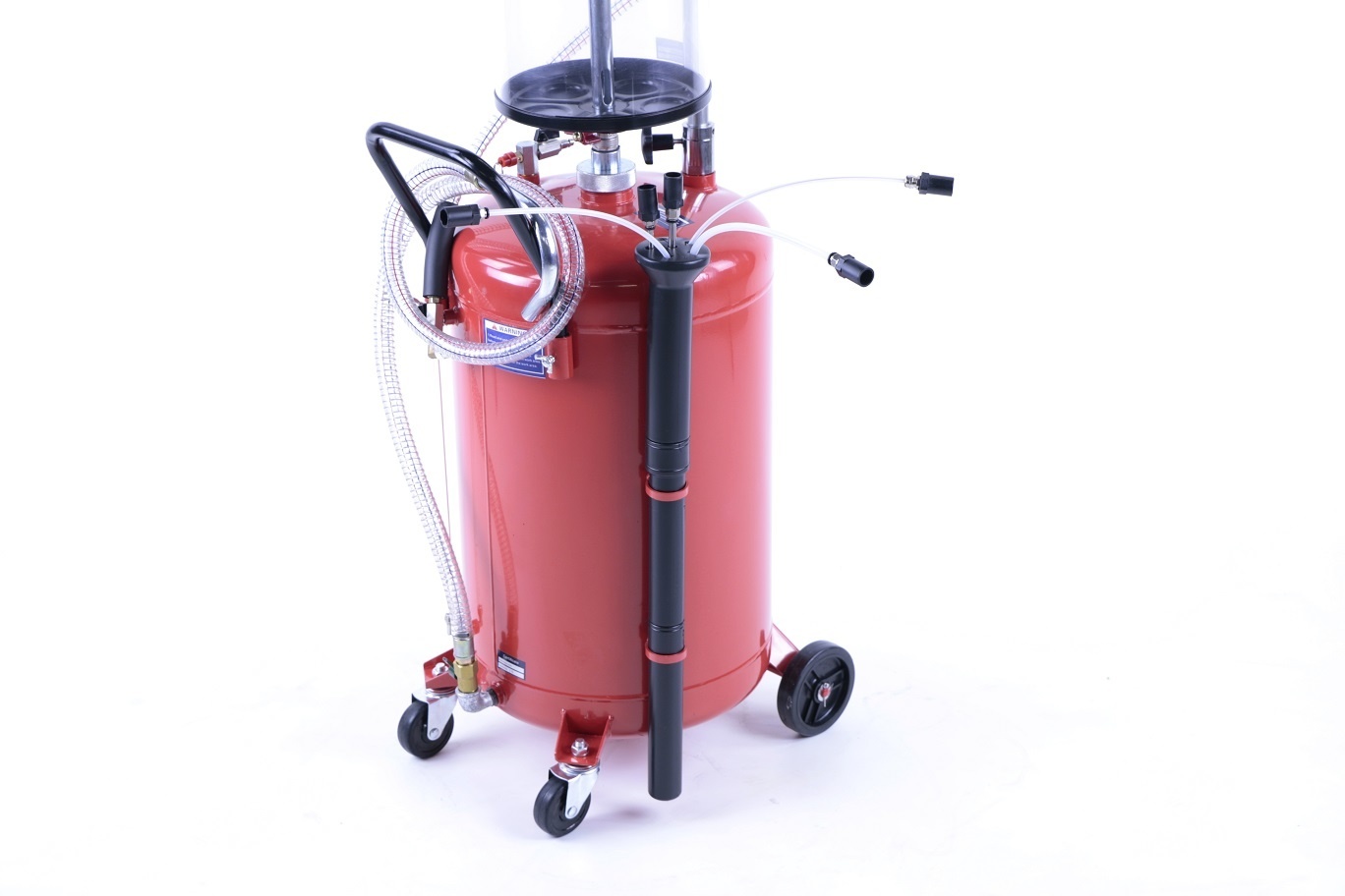 TM Olie opvangsysteem / Olie Afzuiger met Stalen bak ROOD - ToolMania