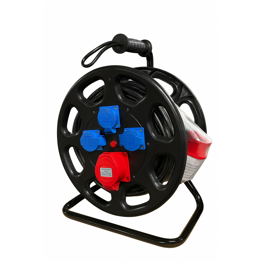 TM TM Professionele 25 Meter 230 en 400 Volt Kabel, Stroomhaspel 5x2,5 ...