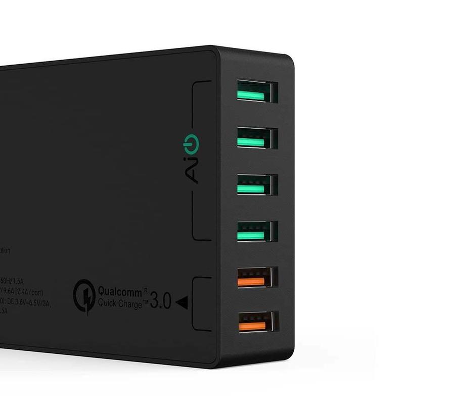 Aukey PA-T11 6-poort USB Multi USB Lader - Externe Batterij