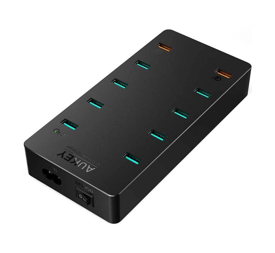 Aukey PA-T8 10-Poort USB Multi Lader - Externe Batterij