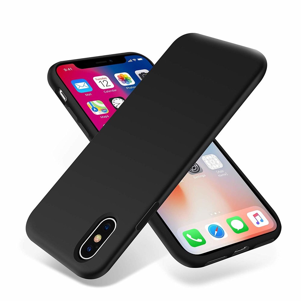 Silicone case iPhone X (zwart) - Phone-Factory