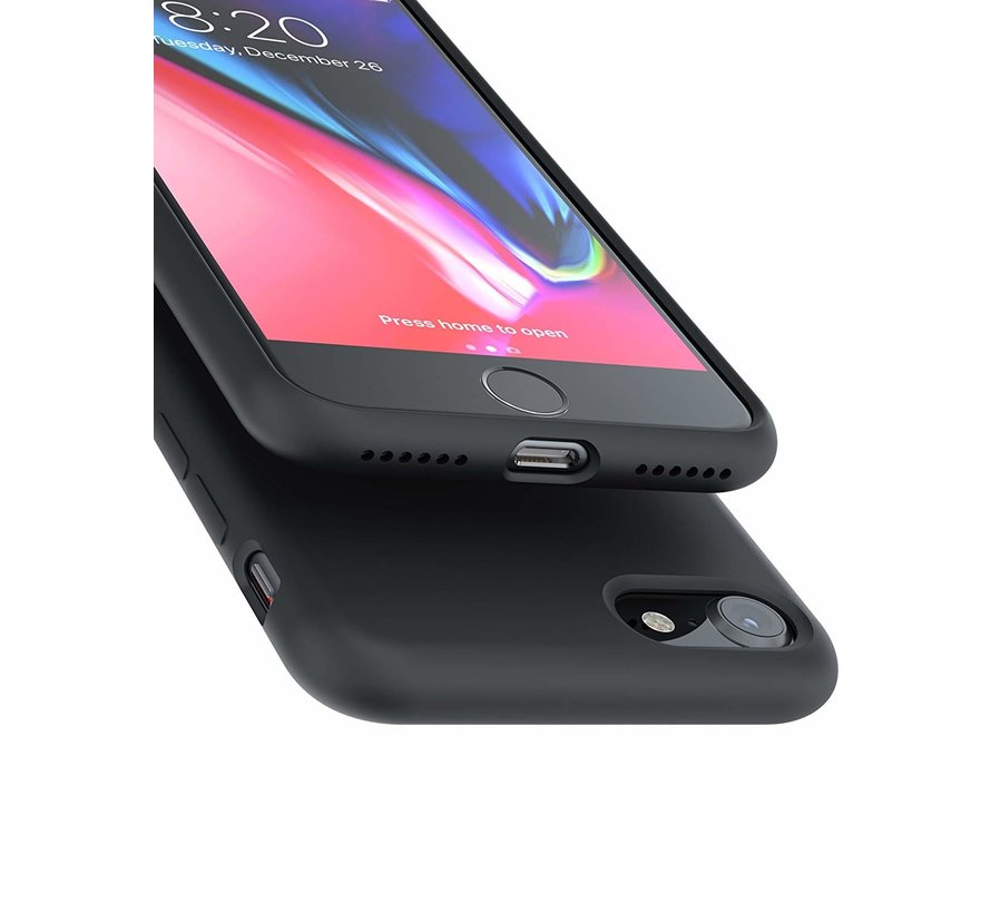 Silicone case iPhone 7 / 8 (zwart) - Phone-Factory