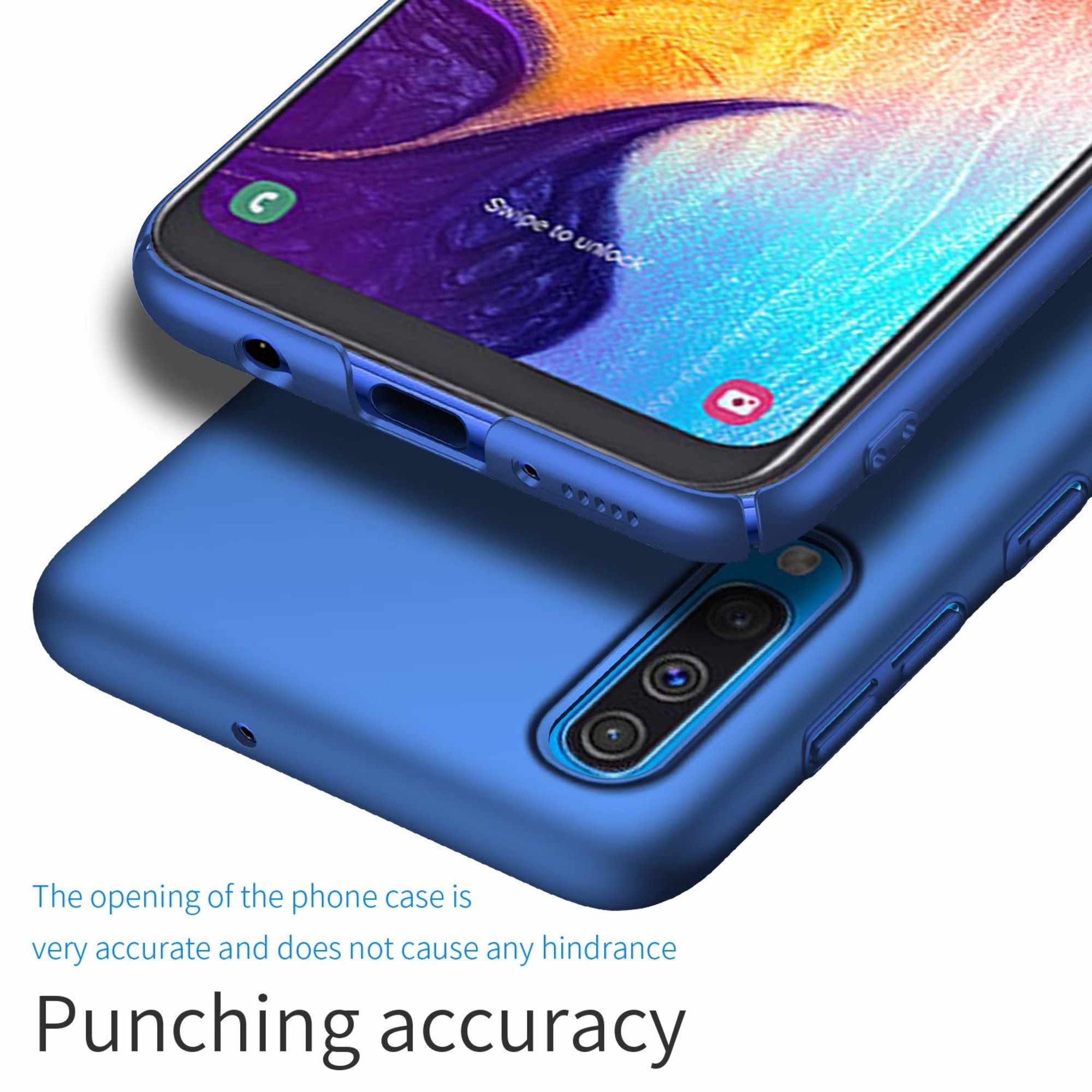 Ultra thin Silicone case Samsung Galaxy A50 (blauw) - Phone-Factory