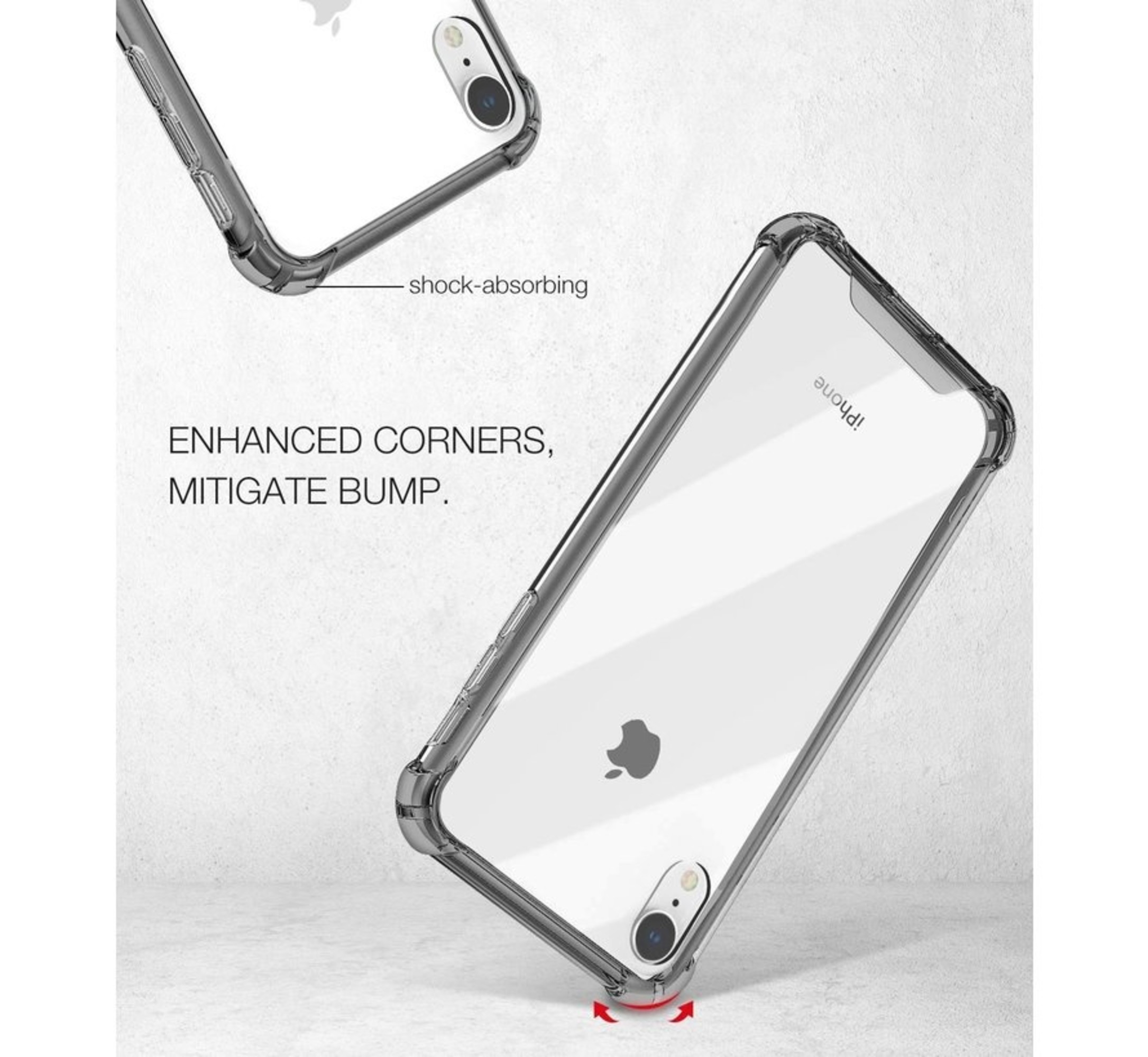 Shock case iPhone X / Xs (grijs) - Phone-Factory