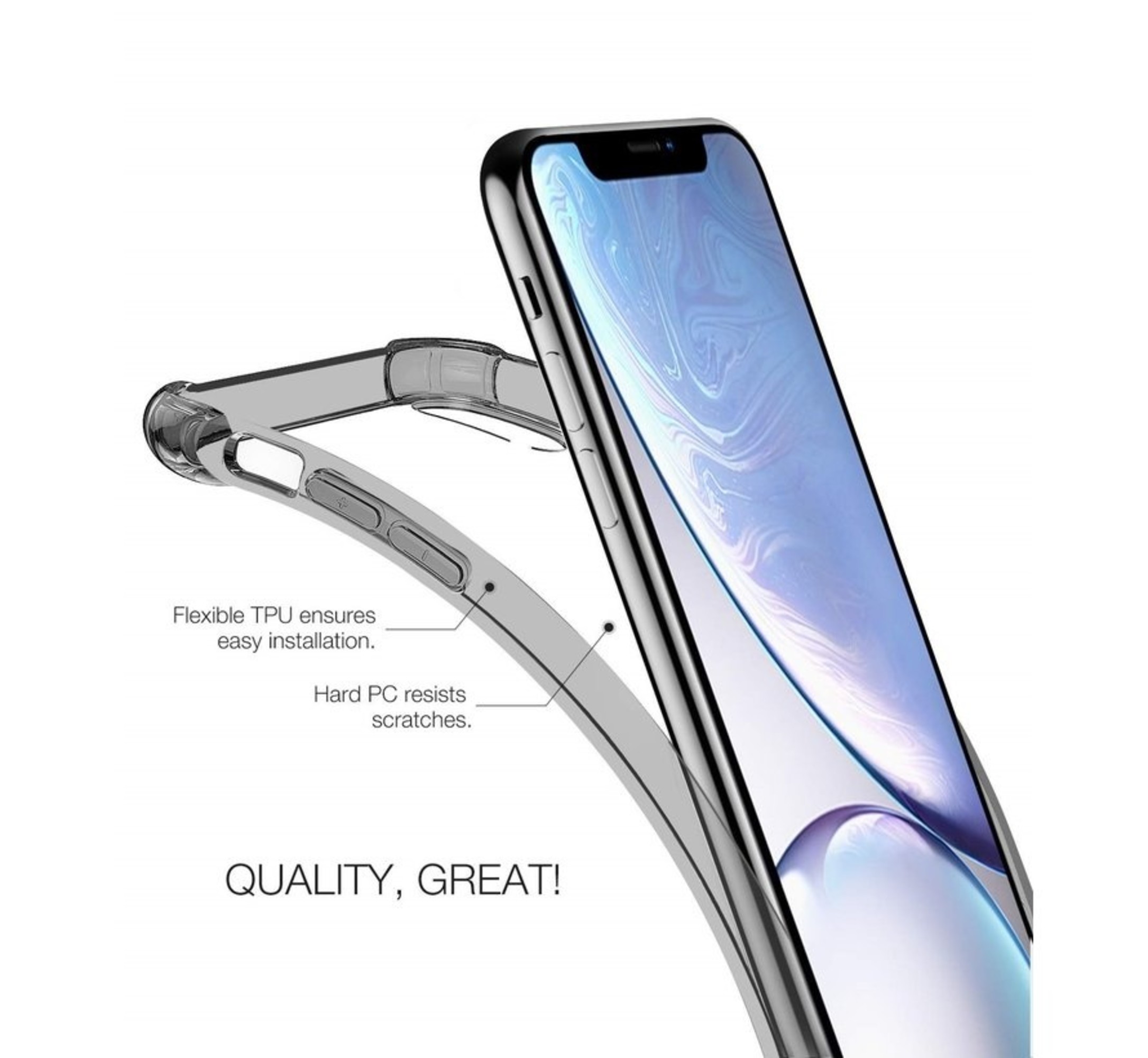 Shock case iPhone X / Xs (grijs) - Phone-Factory