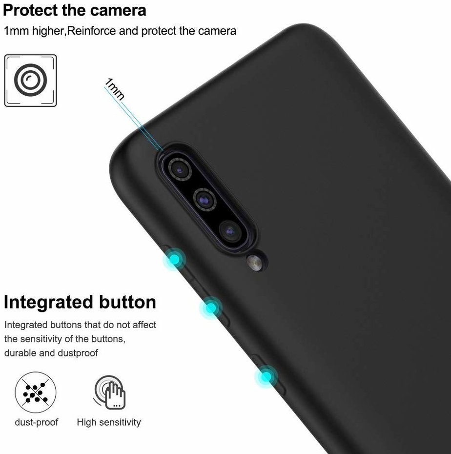 Silicone case Samsung Galaxy A30s (zwart) - Phone-Factory