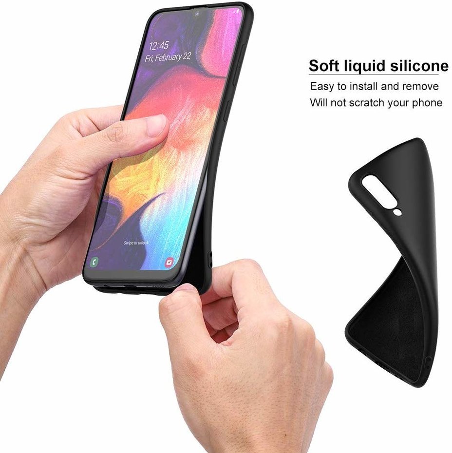 Silicone case Samsung Galaxy A30s (zwart) - Phone-Factory