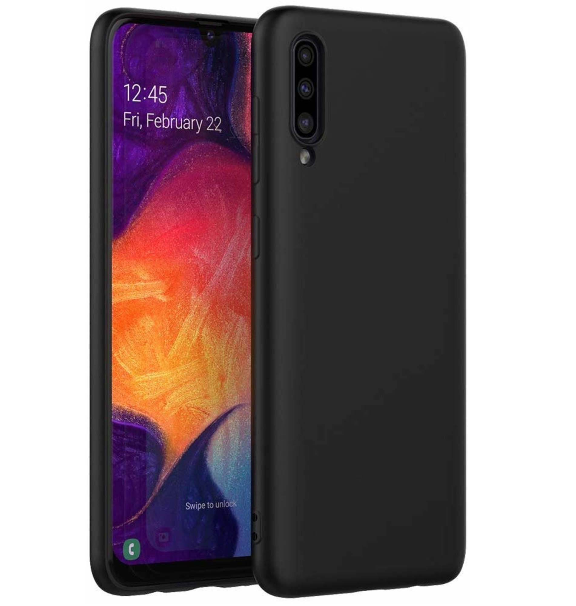 Silicone case Samsung Galaxy A30s (zwart) - Phone-Factory
