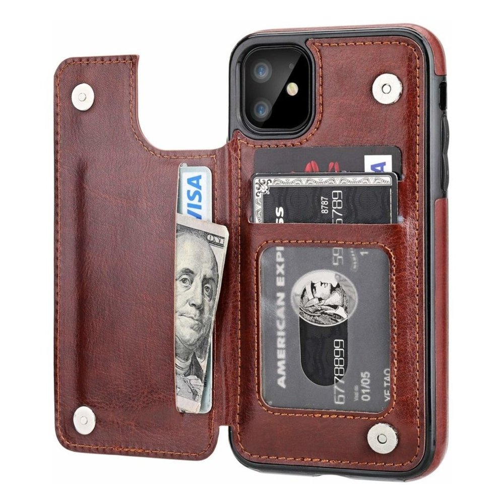 iPhone 12 wallet case - 6.1 inch (bruin) - Phone-Factory