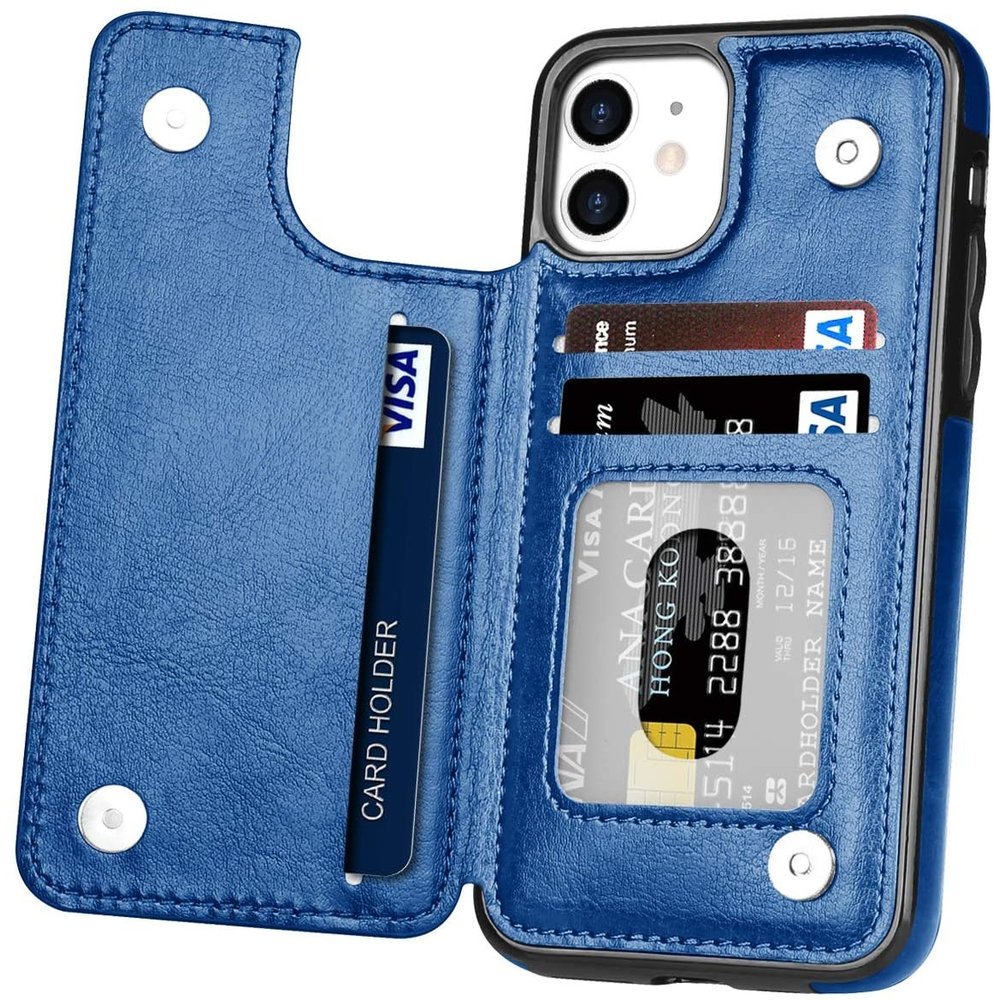 iPhone 12 wallet case - 6.1 inch (blauw) - Phone-Factory