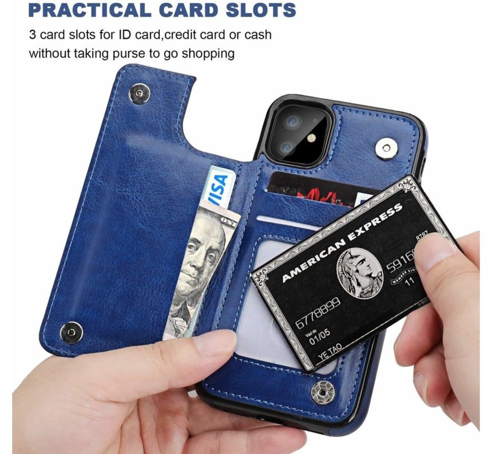 iPhone 12 Mini (5.4 inch) wallet case (blauw) - Phone-Factory