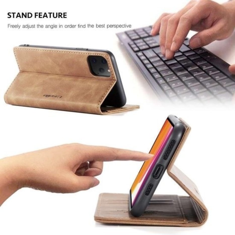 Luxe bookcase iPhone 12 Pro - 6.1 inch (bruin) - Phone-Factory