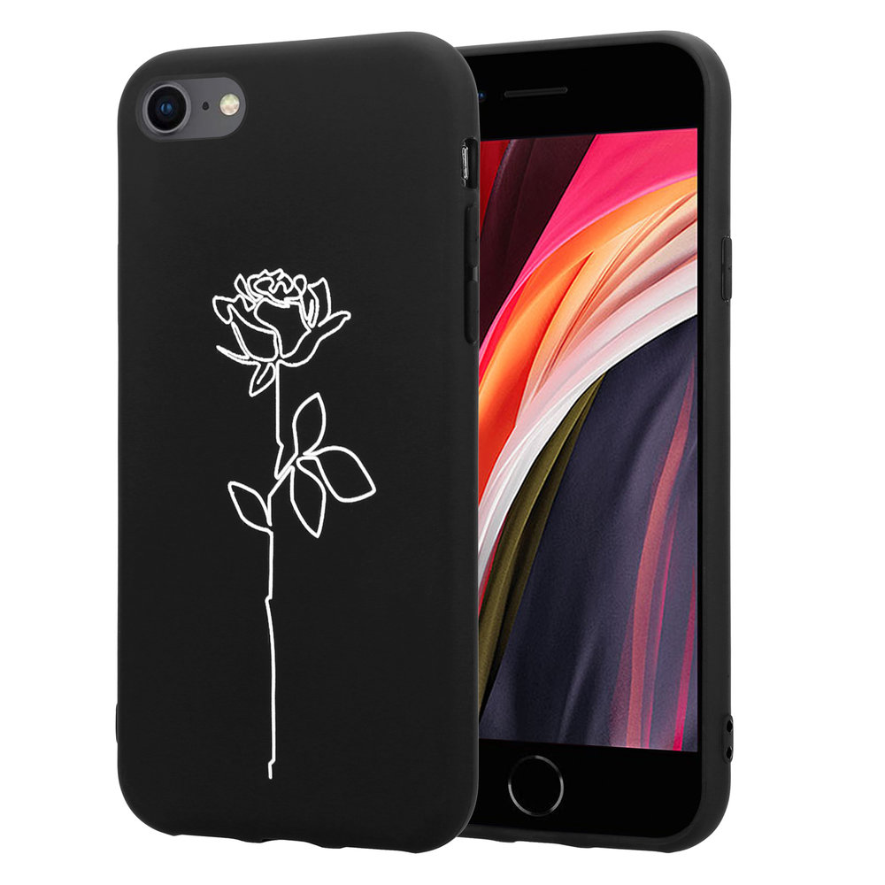 iPhone 7 / 8 hoesje met witte roos - Phone-Factory