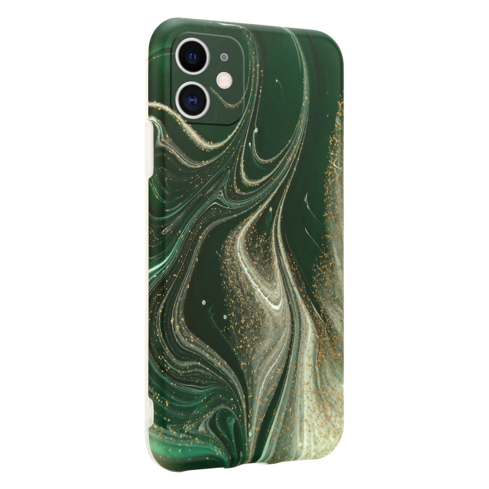 Marmeren Iphone 11 Hoesje Met Camerabescherming Groen Phone Factory