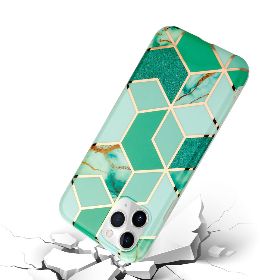 Marmeren Patroon Iphone 11 Pro Hoesje Groen Phone Factory