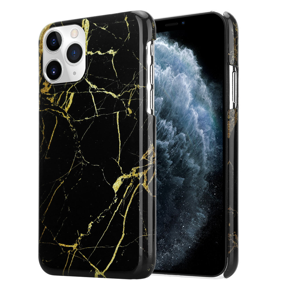 Marmeren Patroon Iphone 11 Pro Hoesje Zwart Phone Factory