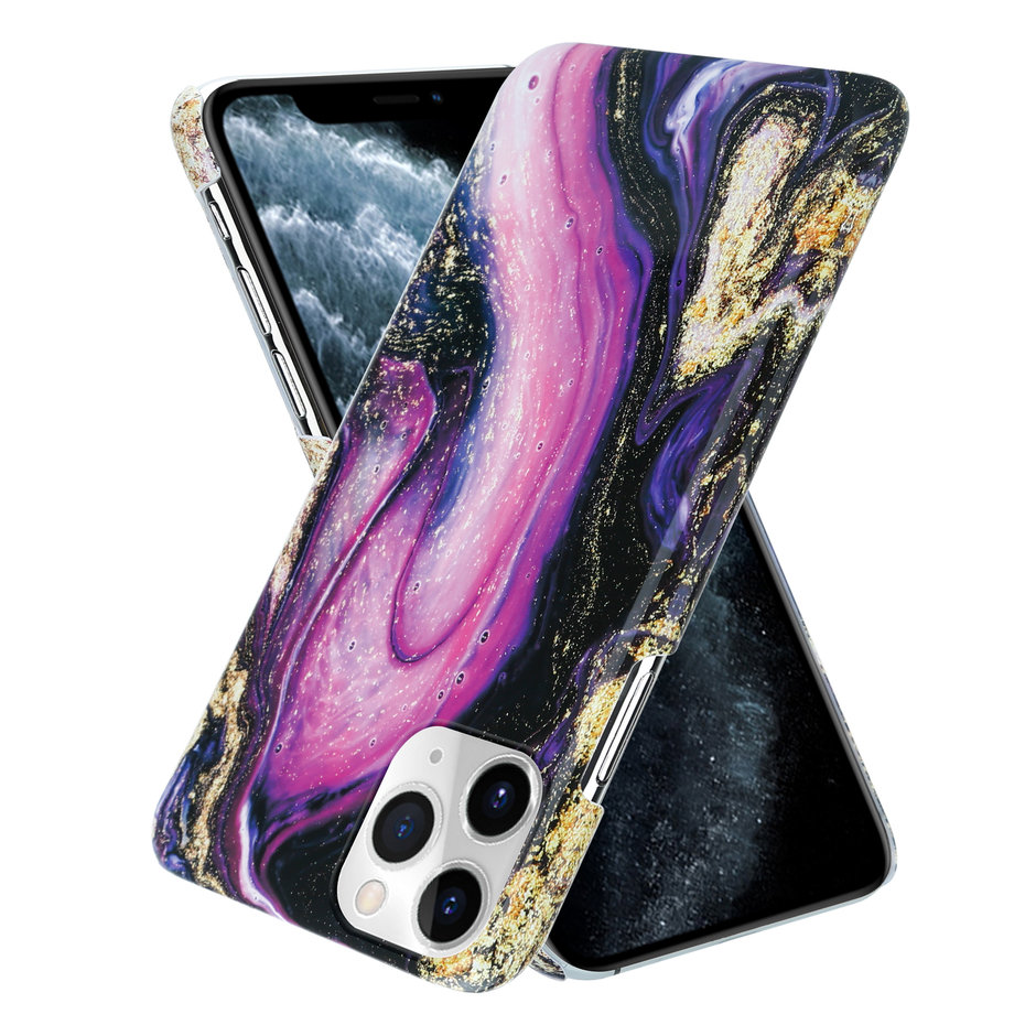 Iphone 11 Pro Max Hoesje Marmer Paars Phone Factory