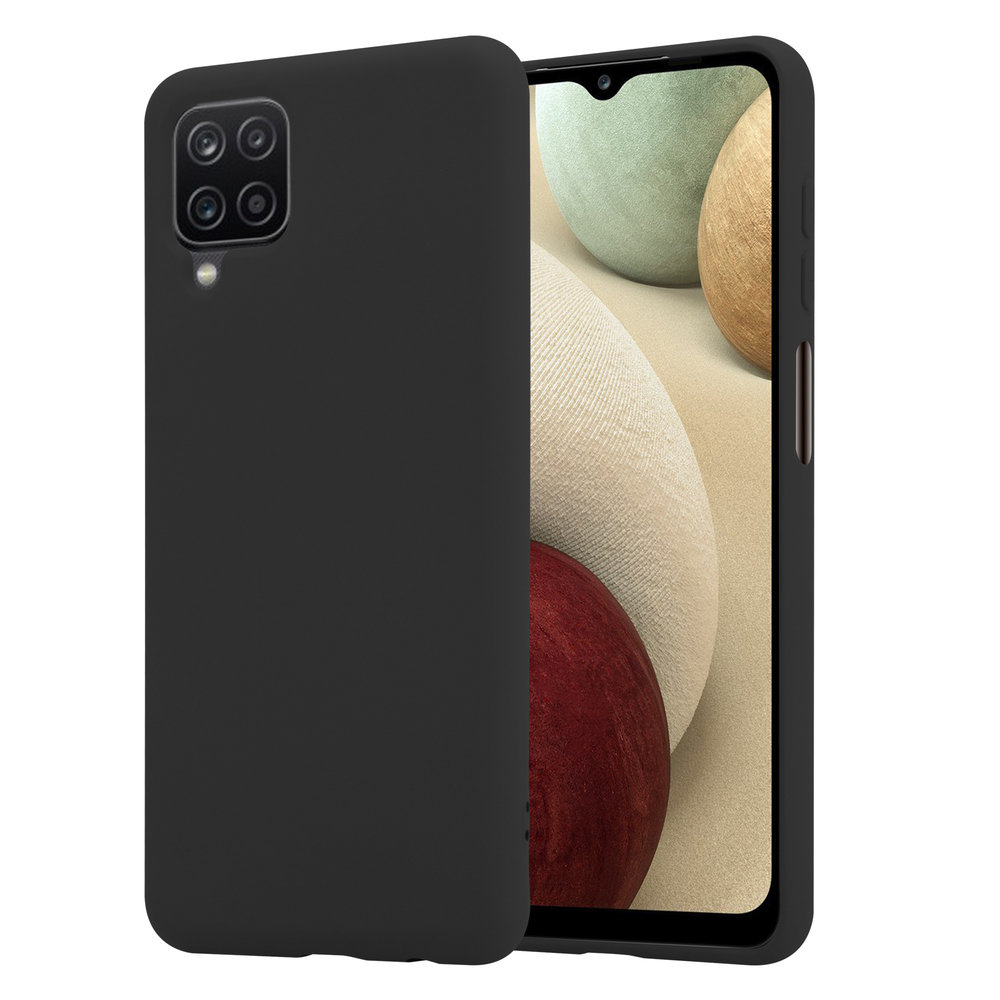 Silicone case Samsung Galaxy A12 (zwart) - Phone-Factory